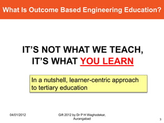 Outcomes based education for Engineering graduates | PPT