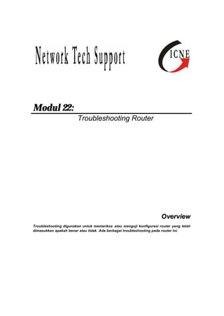 10module 22 troubleshooting-router | PDF