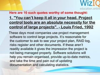 10 more quotes that make you a better project manager | PPT | Career ...