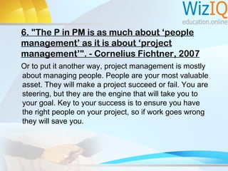 10 more quotes that make you a better project manager | PPT | Career ...