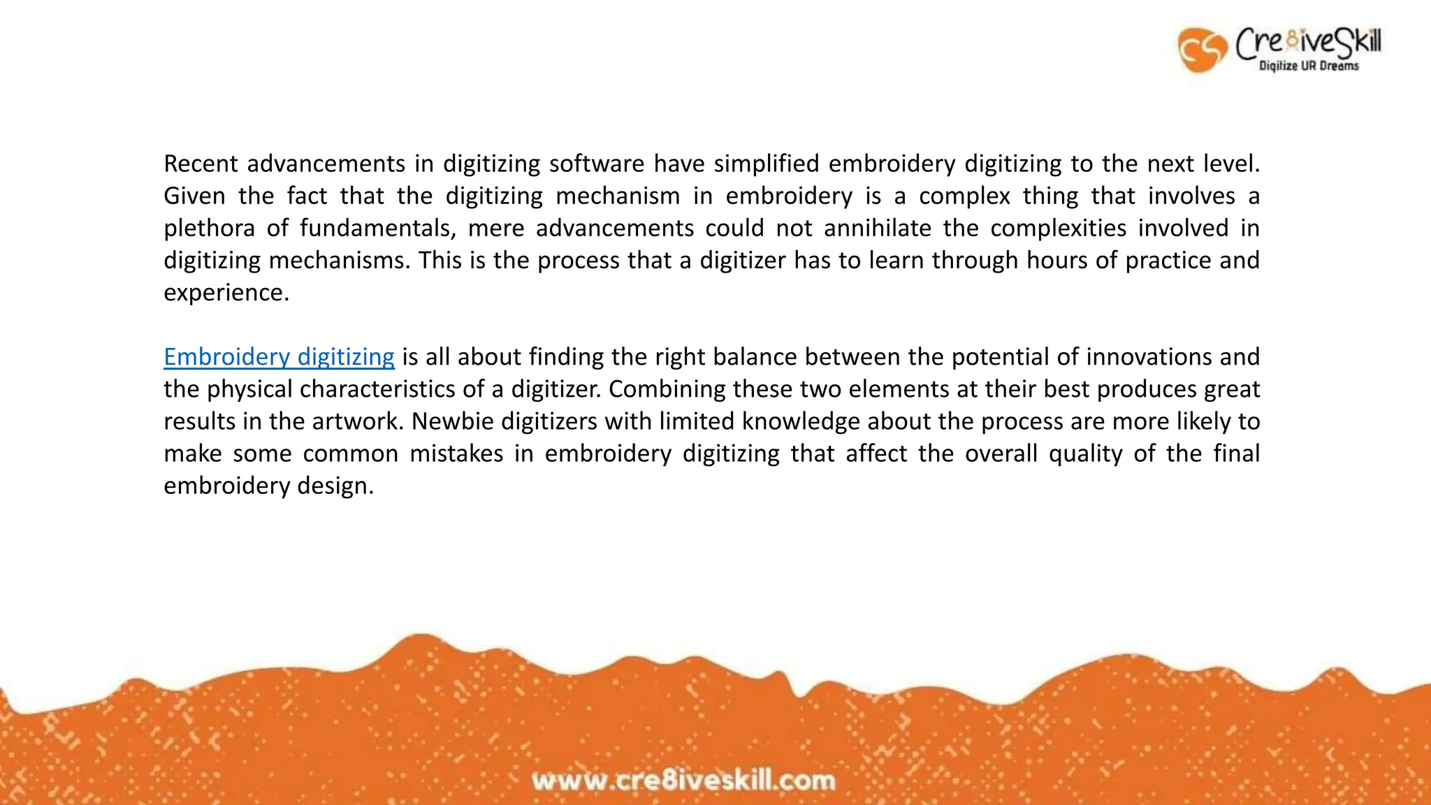 Embroidery Digitizing Guide: Top 10 Mistakes Beginners Must Avoid | PPTX