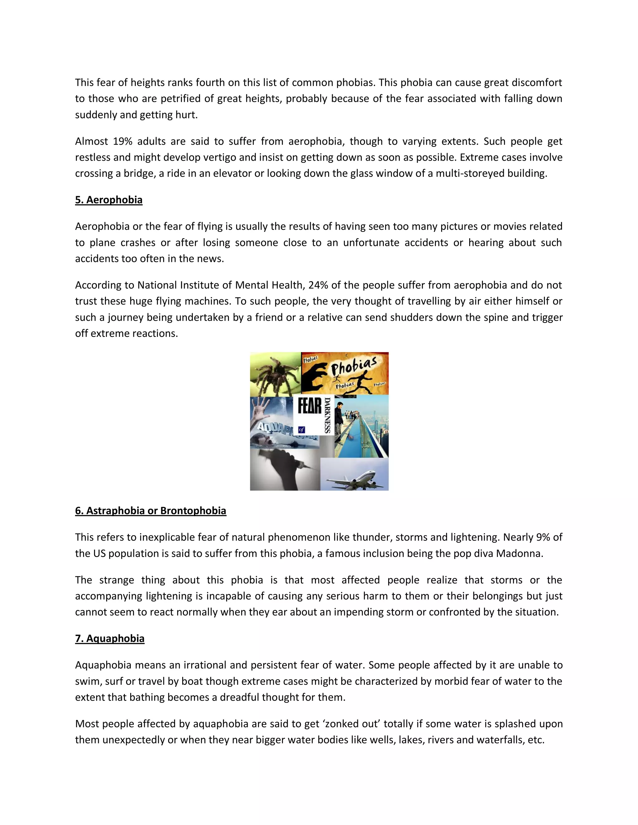 10 Most Common Phobias- Some Weird And Funny Phobias | PDF | Brain and ...