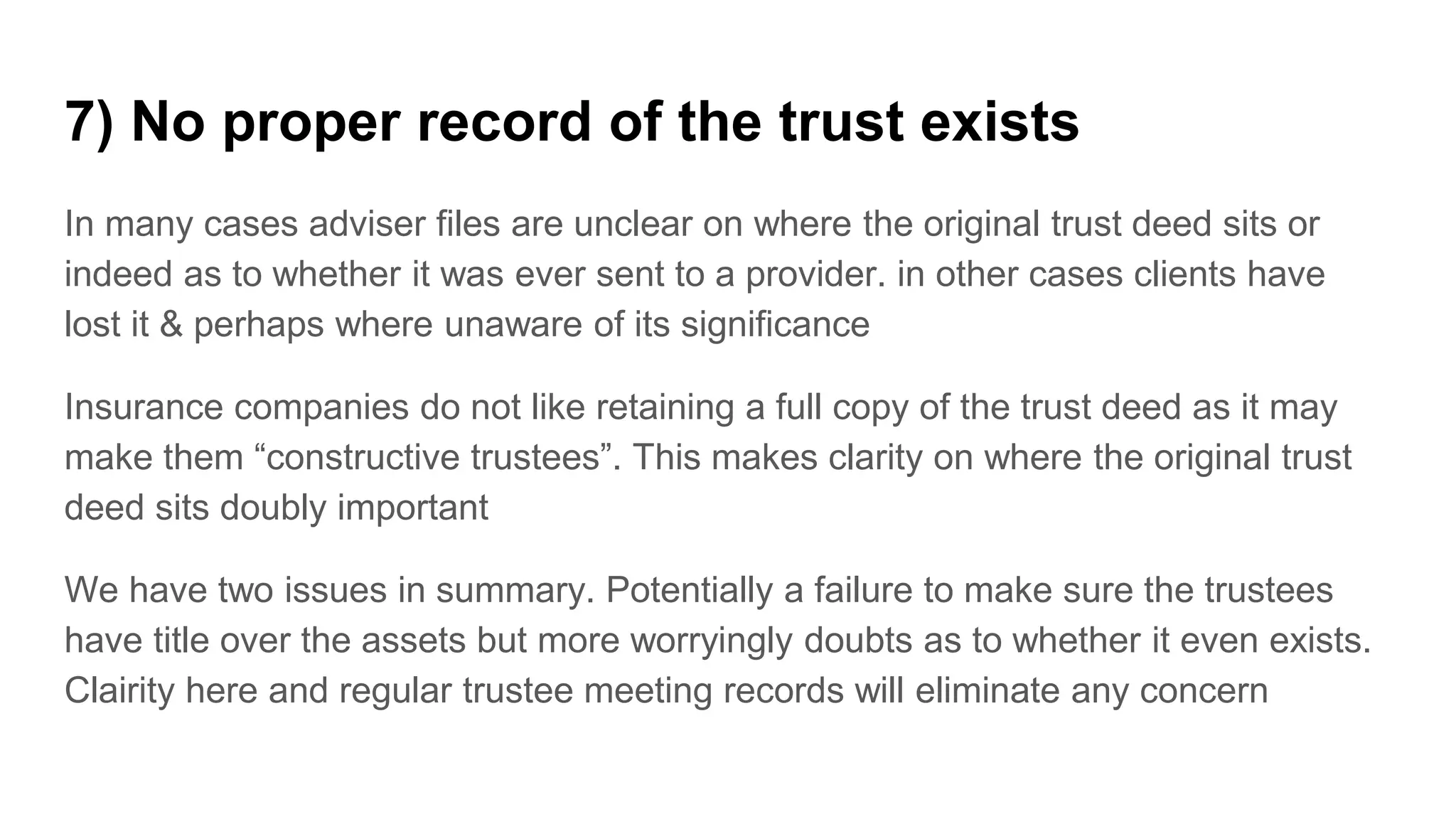 10 most common trust problems | PPTX