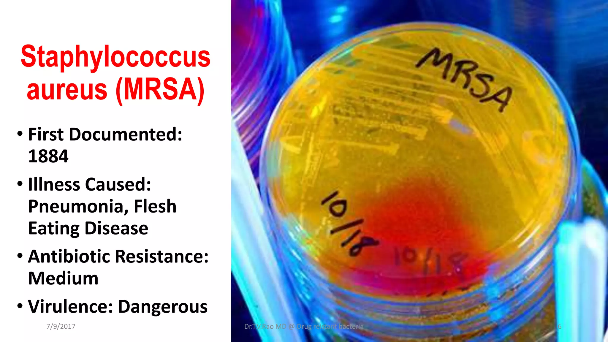 MOST DANGEROUS ANTIBIOTIC RESISTANT BACTERIA | PPTX