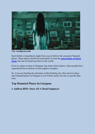 10 most haunted places in gurgaon that will horrify you for sure | PDF