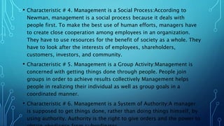 10 most important characteristics of management | PPTX