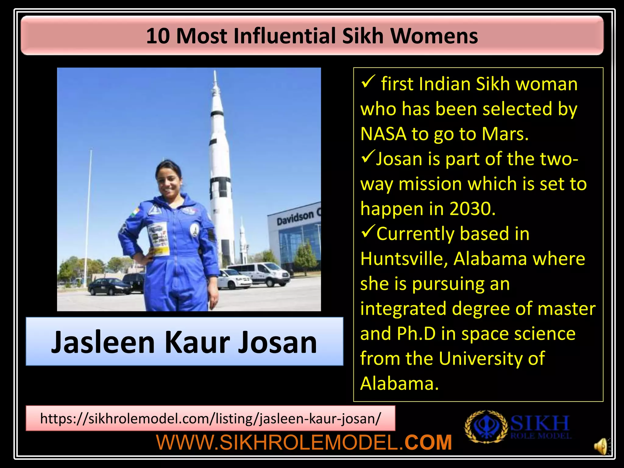 10 most influential sikh women | PPTX
