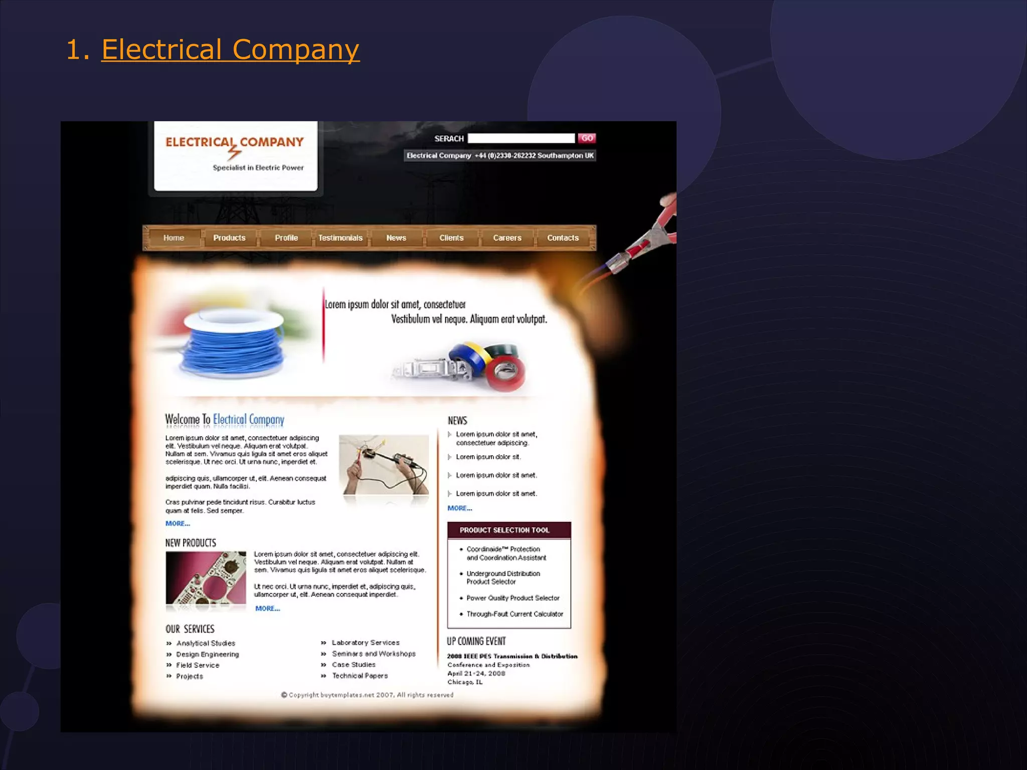 10 most popular electrical website templates | ODP