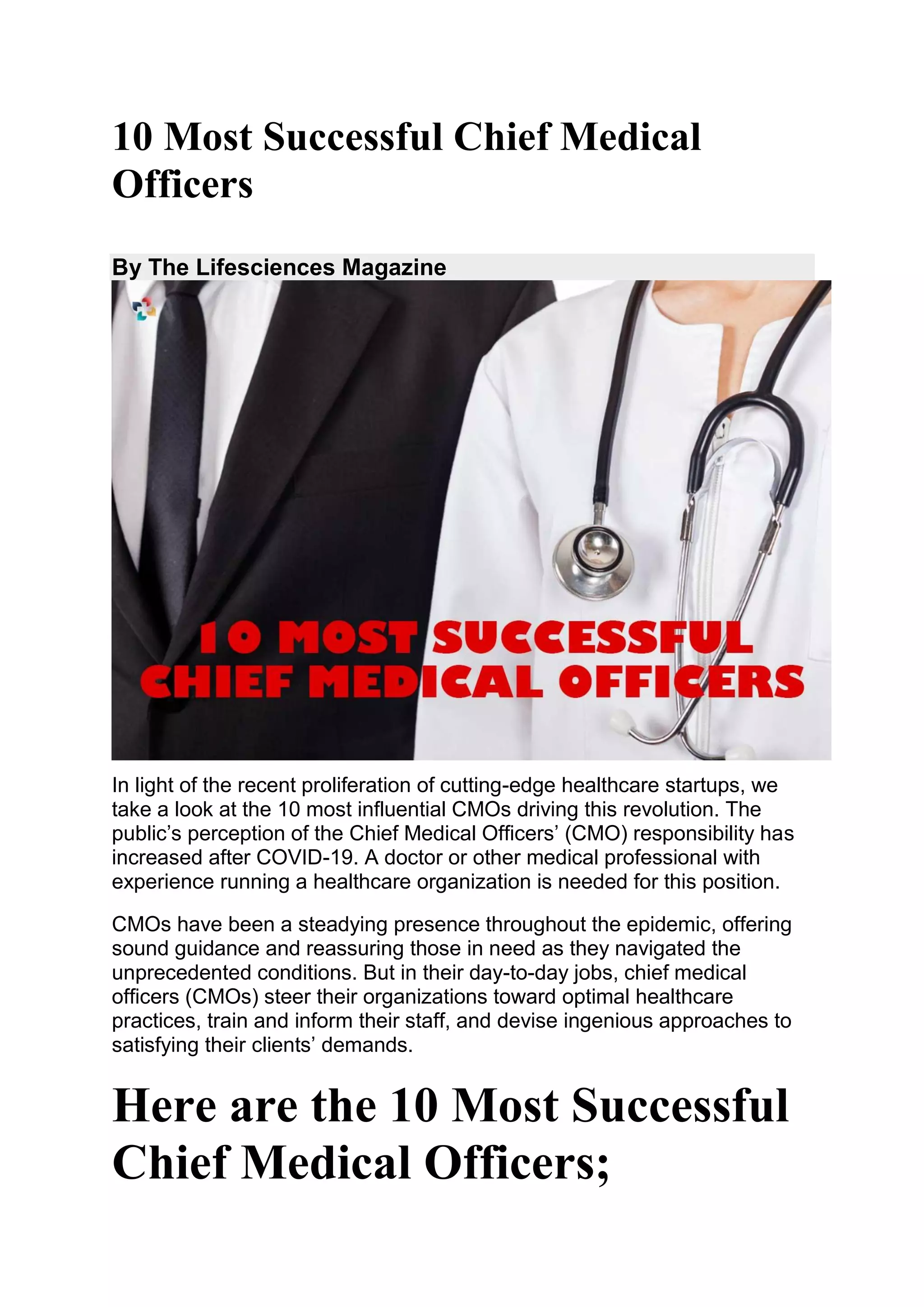 10 Most Successful Chief Medical Officers.pdf