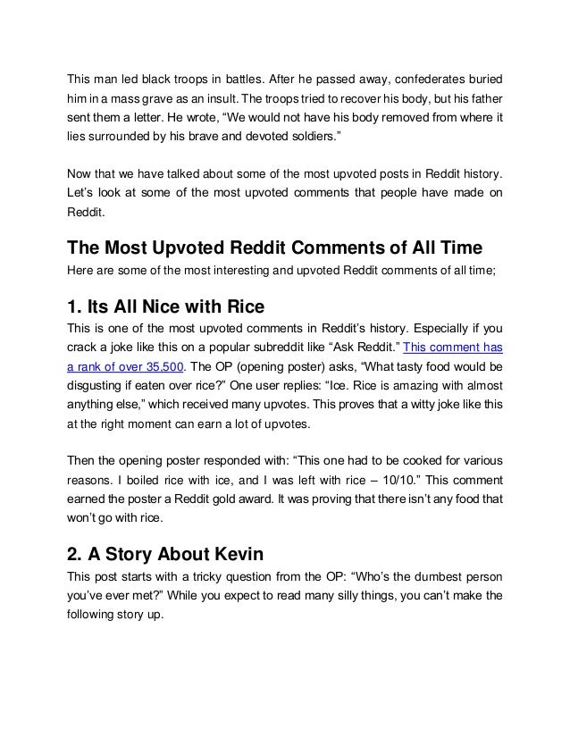 10 Most Upvoted Reddit Posts and Comments of All time.pdf