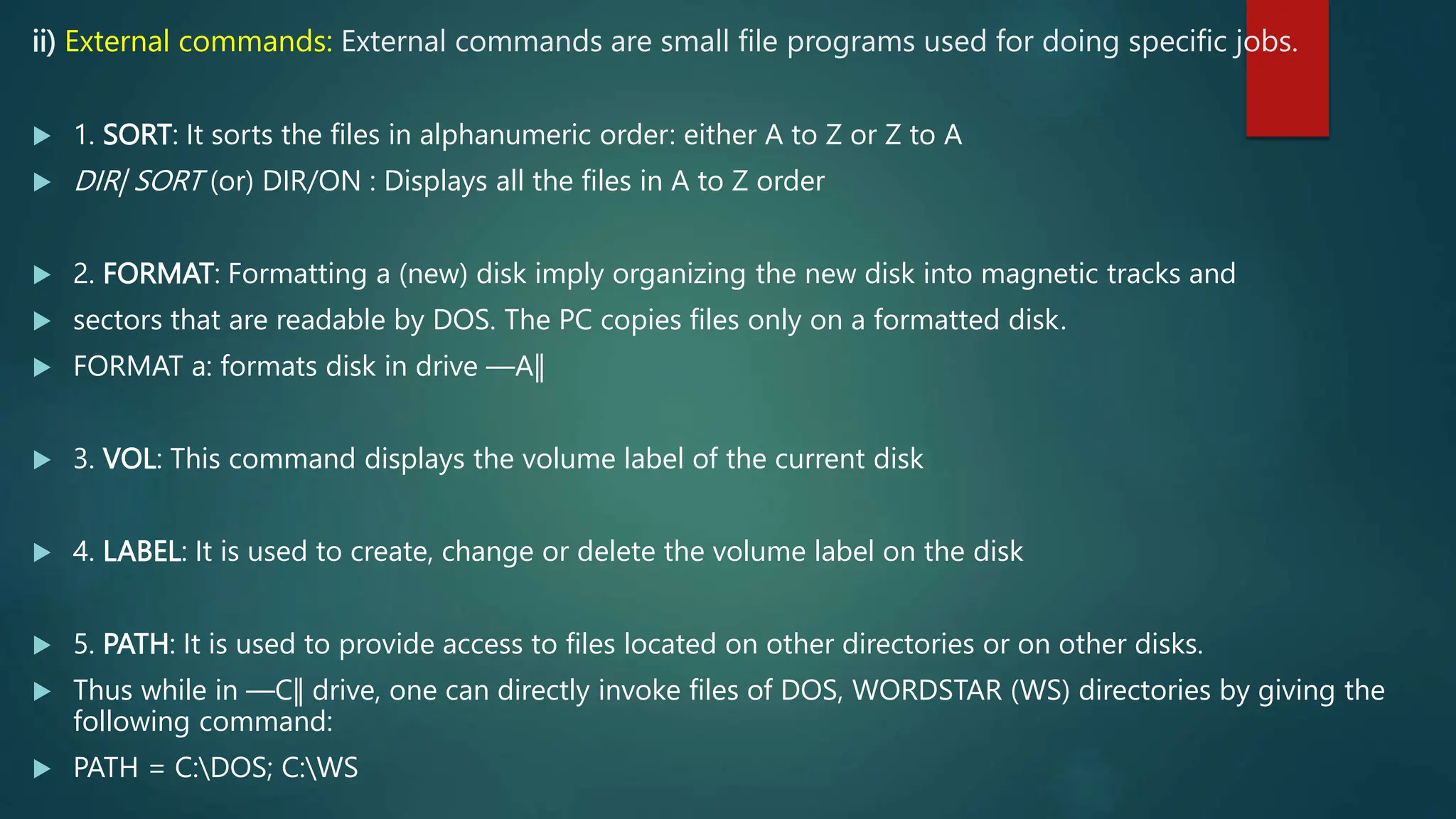 10 Ms Dos And Its Commandspptx Related To Pptx Operating Systems