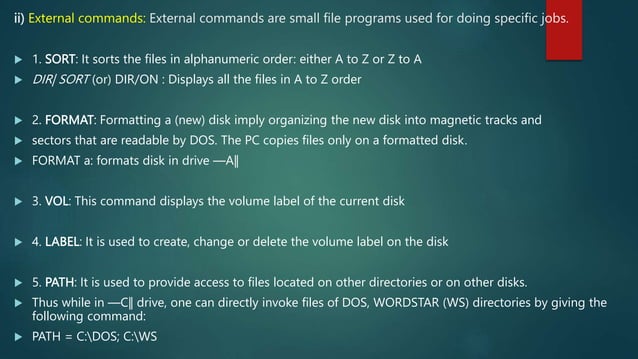 10 MS DOS and Its Commands.pptx .related to | PPTX | Operating Systems | Computer Software and ...
