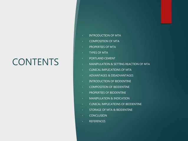MTA and Biodentin | PPTX