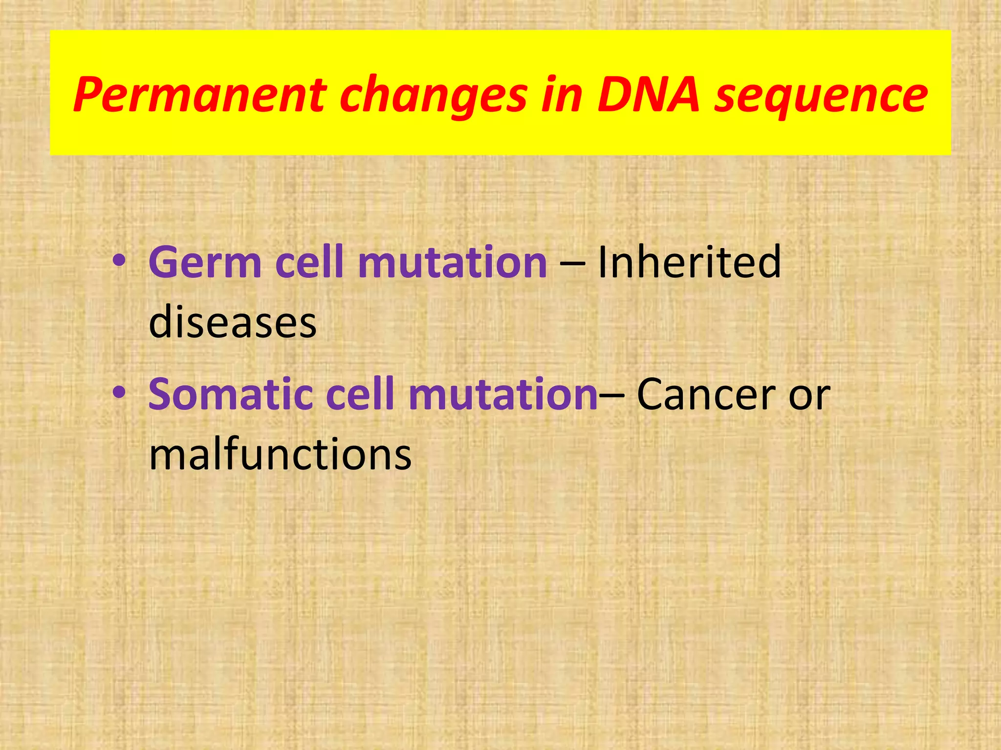 Mutation by Prof V P Acharya, Biochemistry, KIMS Bhubaneswar | PPTX