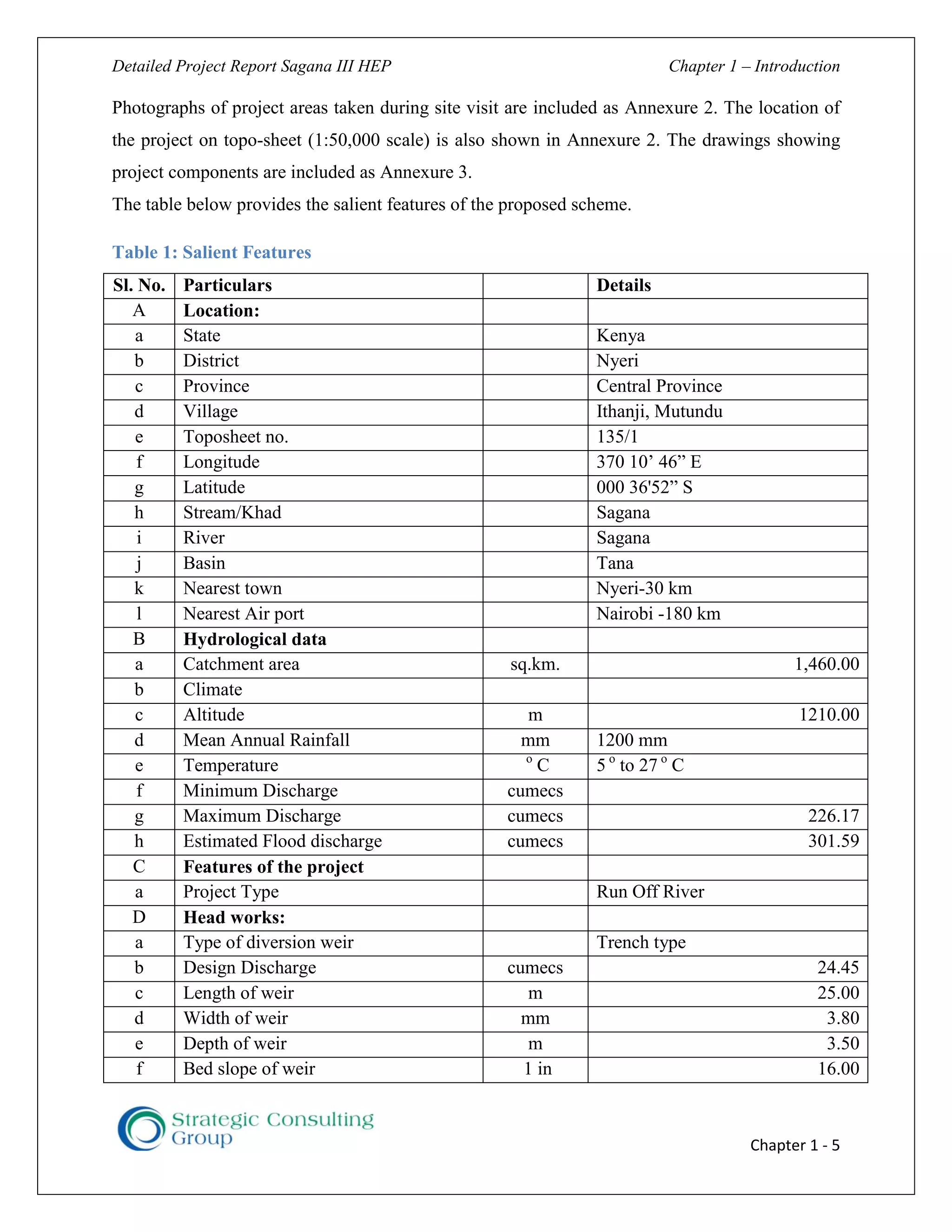 Sample DPR for Hydro Project (10 MW) (2012) | PDF
