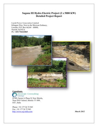 Sample DPR for Hydro Project (10 MW) (2012) | PDF