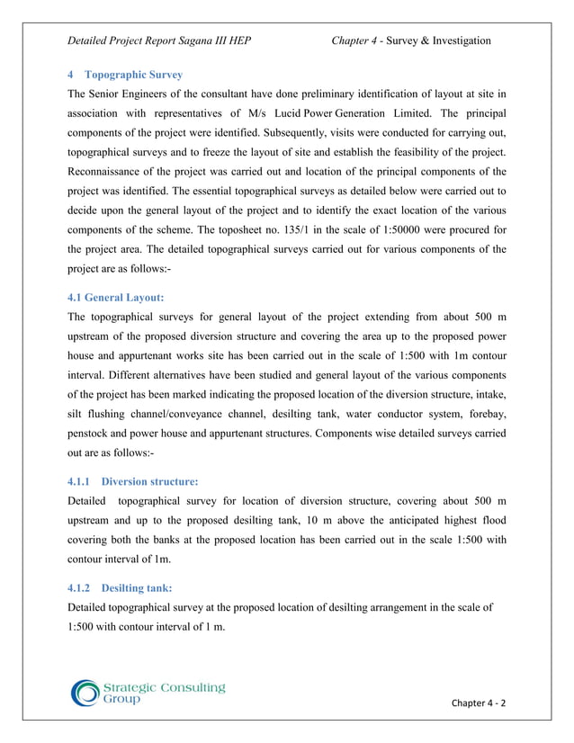 Sample DPR for Hydro Project (10 MW) (2012) | PDF