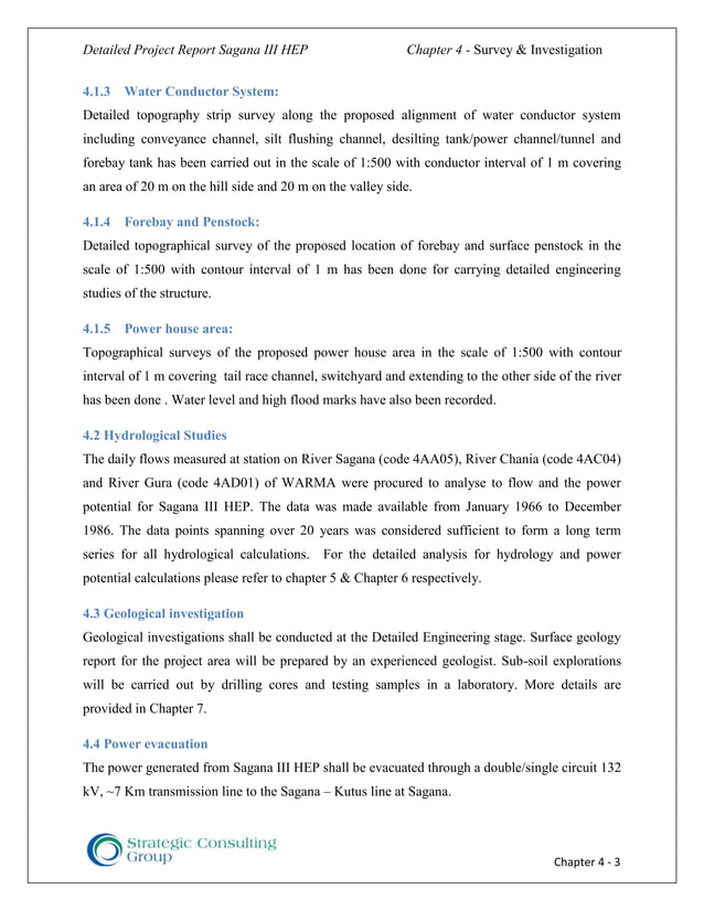 Sample DPR for Hydro Project (10 MW) (2012) | PDF