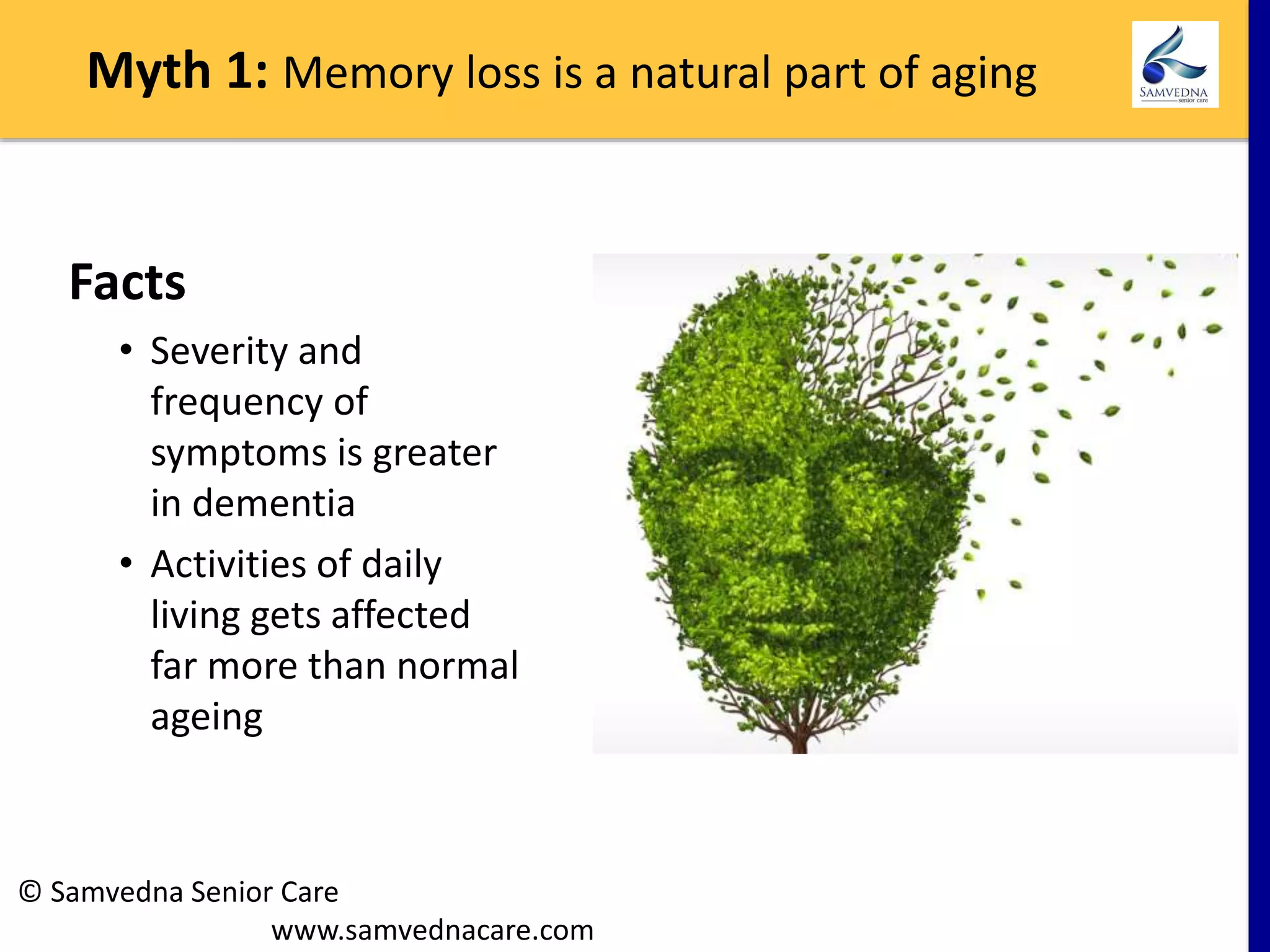 10 myths and facts about dementia | PPTX