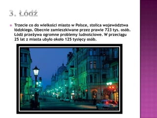 10 największych miast w Polsce | PPTX