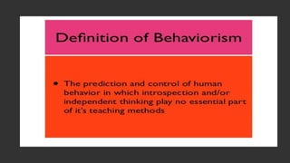 Neo Behaviorism | PPTX