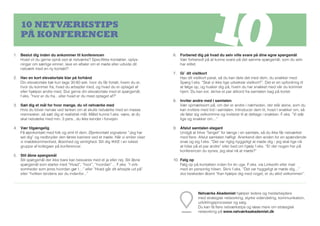 10 netværkstips til konferencer | PPT
