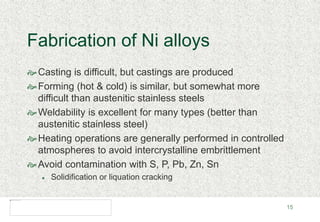Nickel and other super alloys.........ppt