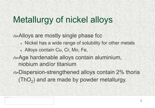 Nickel and other super alloys.........ppt