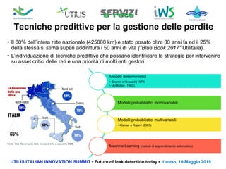 Tecniche predittive per la gestione delle reti idriche | PPTX ...