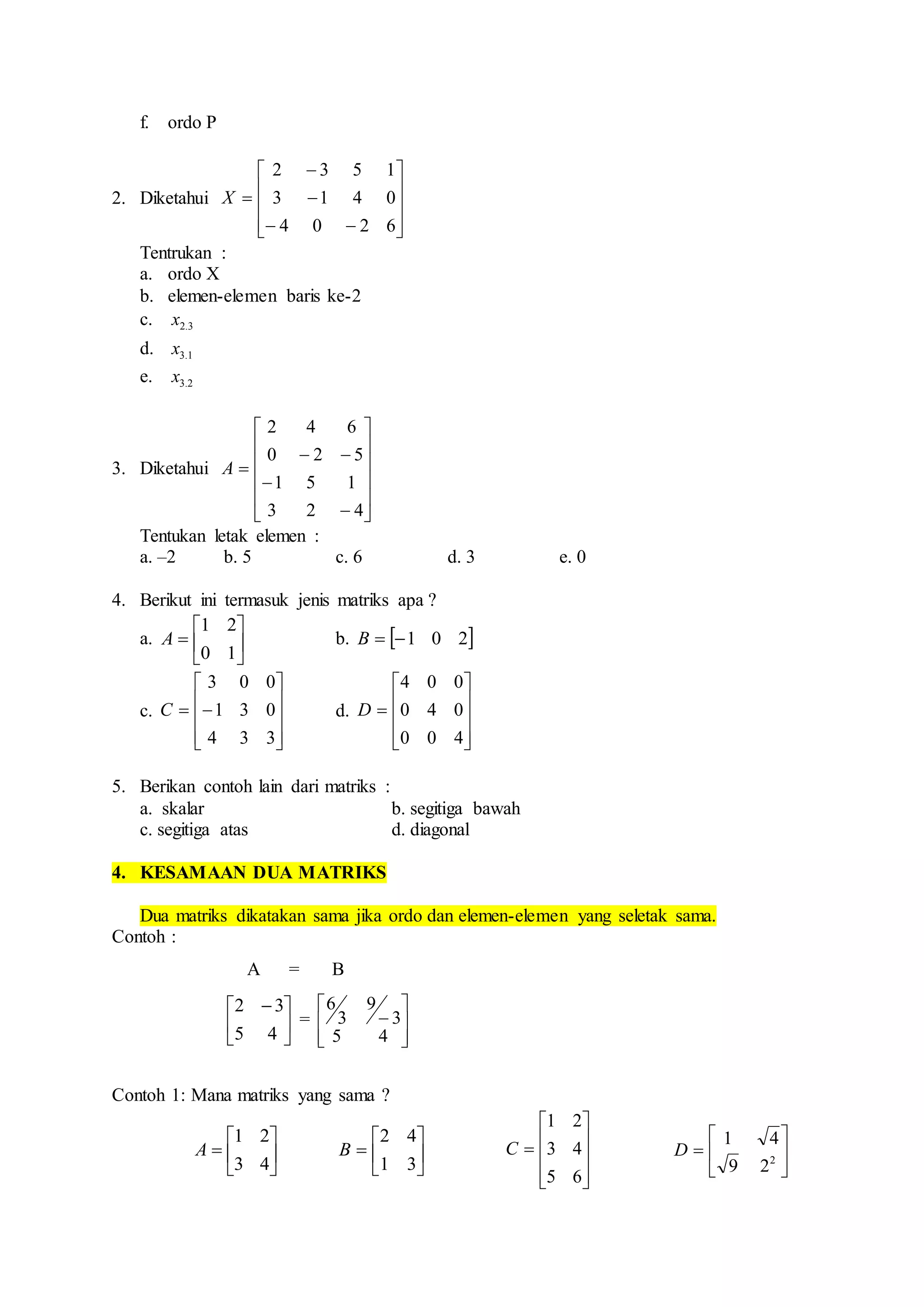 10 notasi matriks | PDF | Free Download