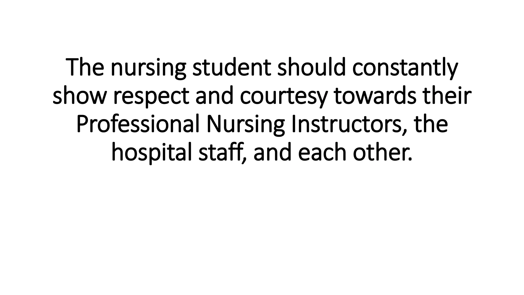 10 nurses proper professional etiquette | PPTX