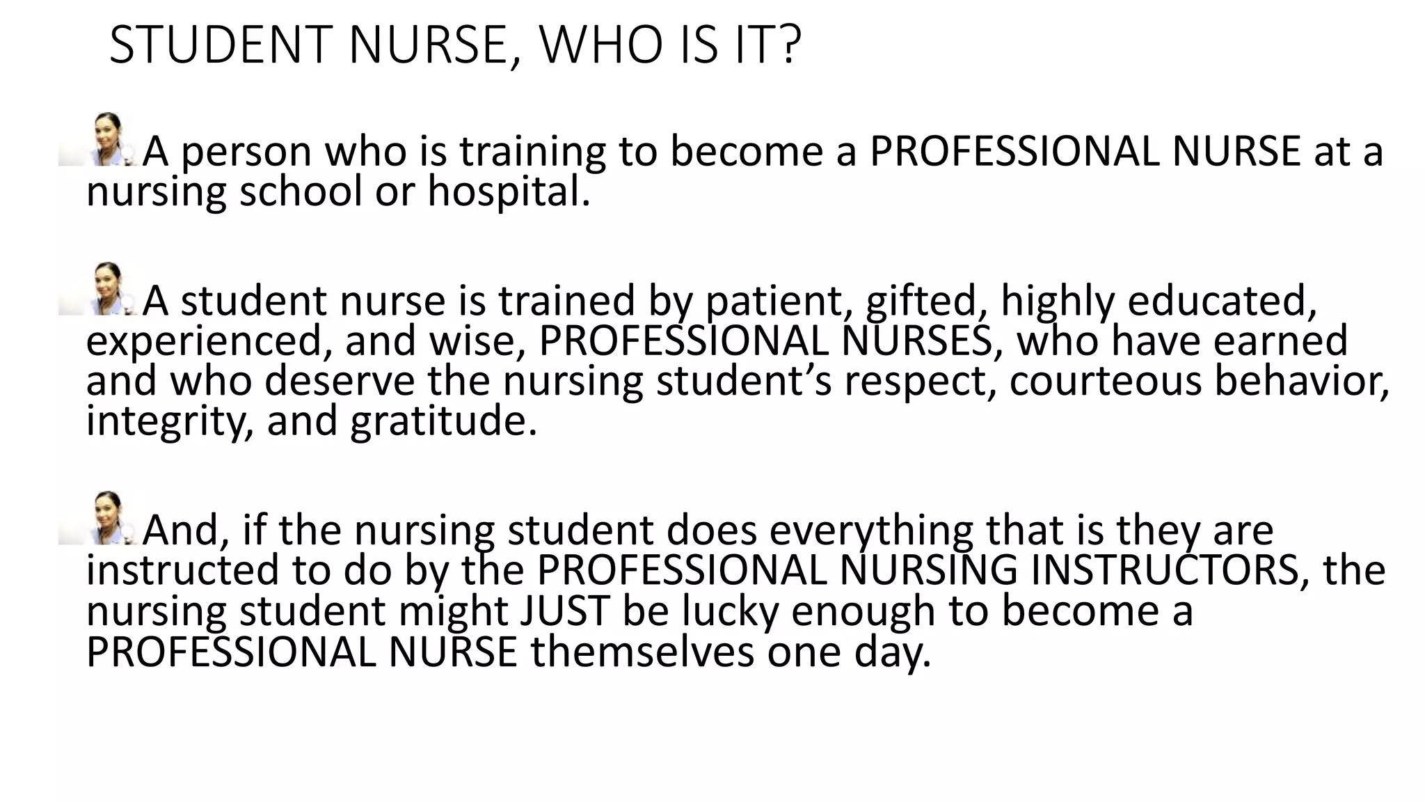 10 nurses proper professional etiquette | PPTX
