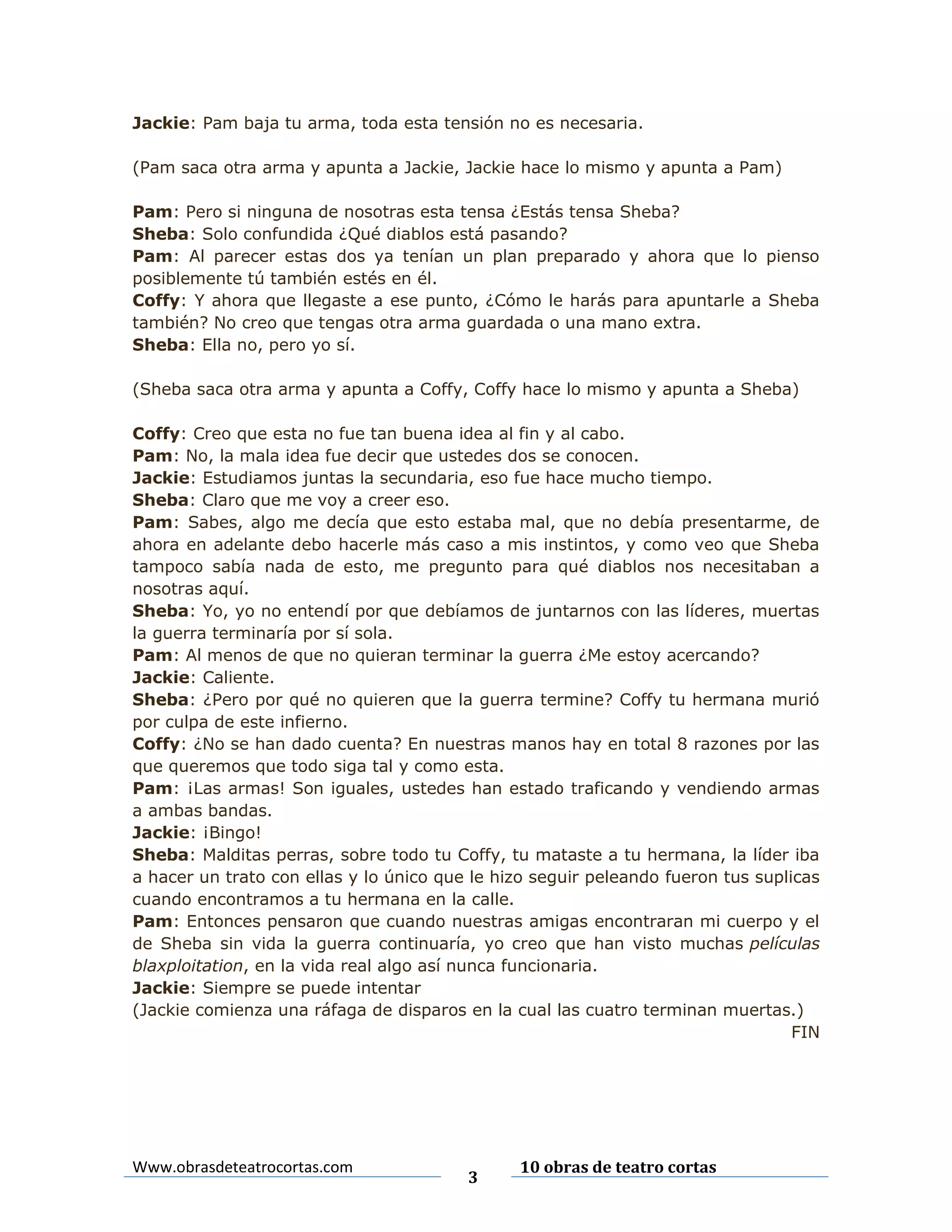 10 obras de teatro cortas alan rejon | PDF