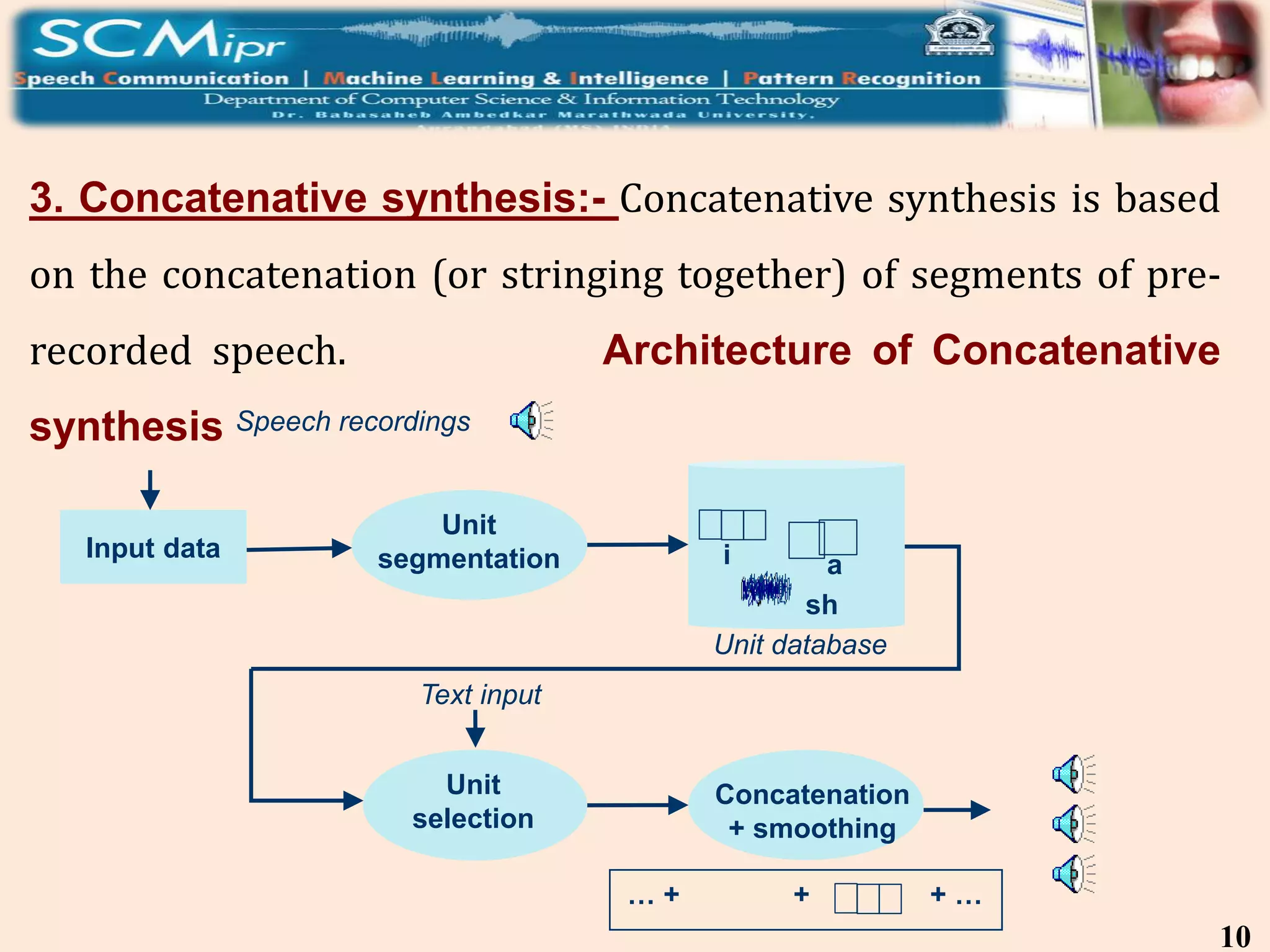 Text To Speech Synthesis System For Marathi Language Using Concatenation Technique | PPT