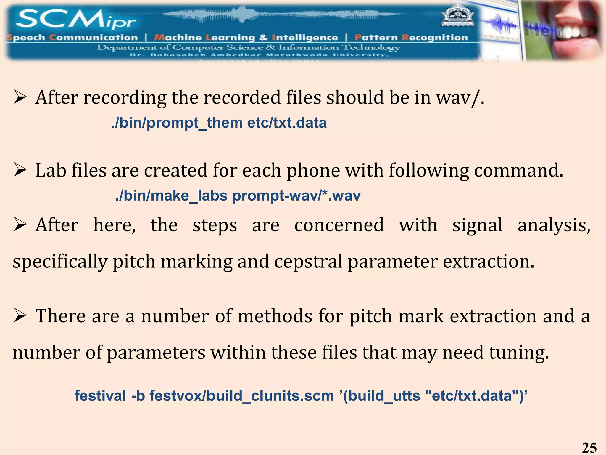 Text To Speech Synthesis System For Marathi Language Using Concatenation Technique Ppt