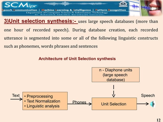 Text To Speech Synthesis System For Marathi Language Using Concatenation Technique Ppt