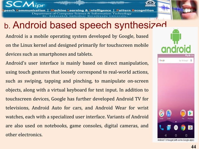 Text To Speech Synthesis System For Marathi Language Using Concatenation Technique Ppt