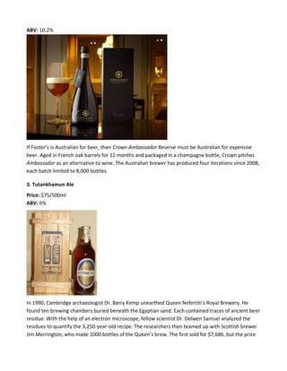 10 of the world’s most expensive beers | PDF
