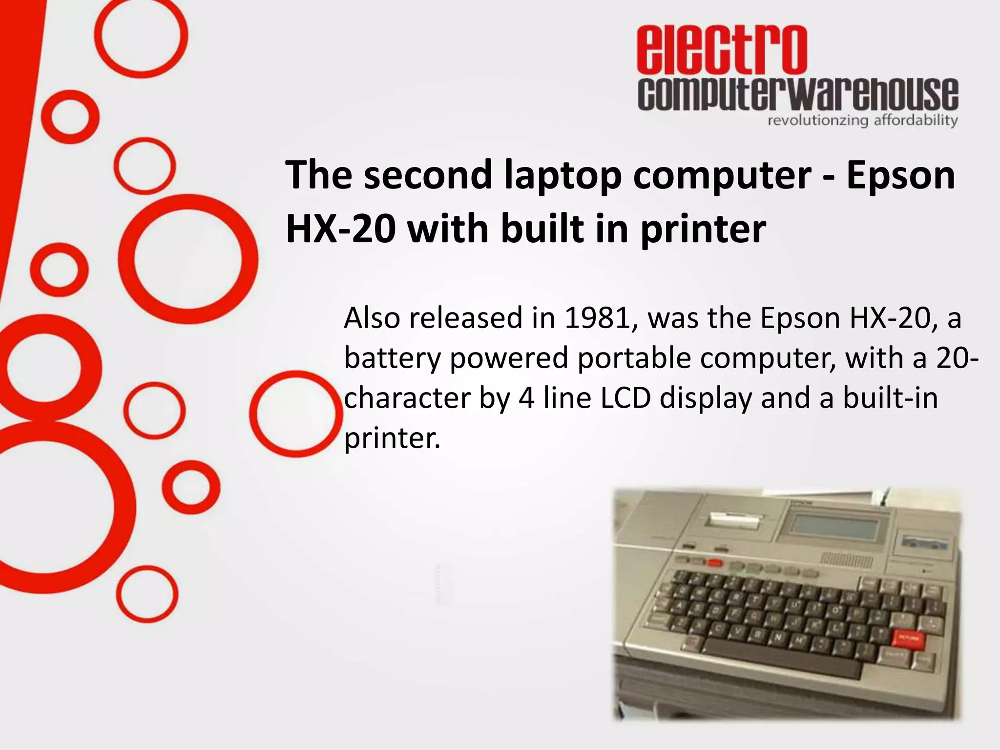 10 Old Laptops & Evolution | PPT