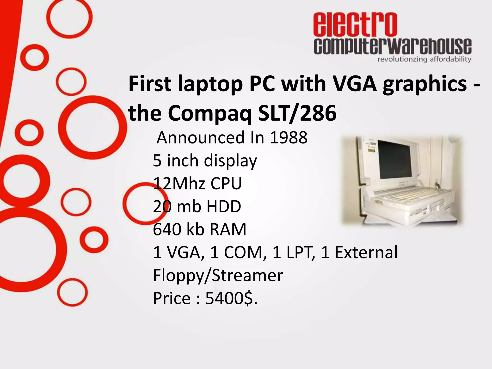 10 Old Laptops & Evolution | PPTX