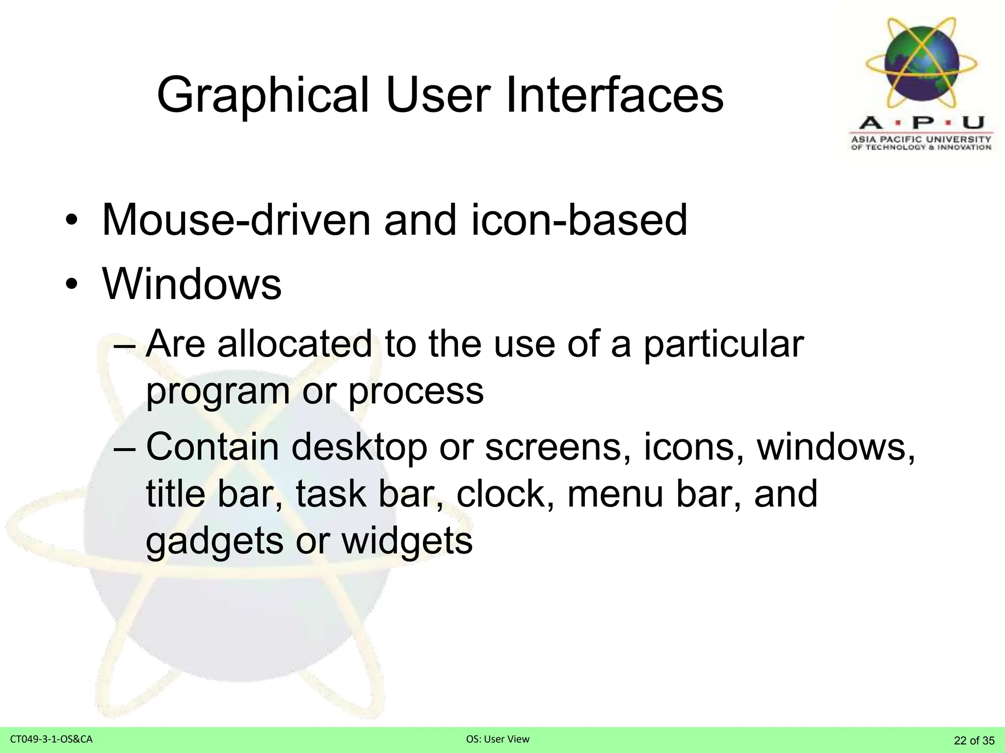 10_Operating Sytems-User View.ppt