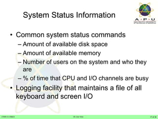 10_Operating Sytems-User View.ppt
