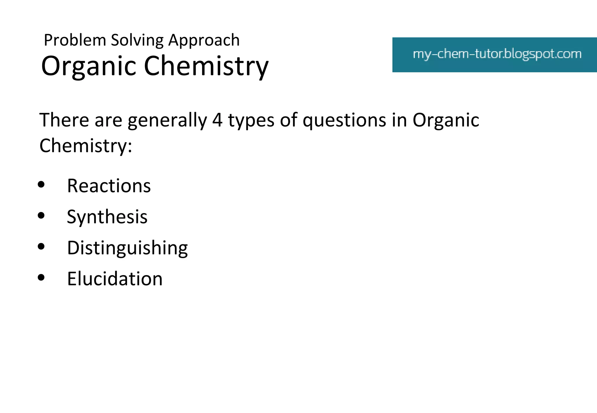 Organic Chemistry - PS Approach | PPT