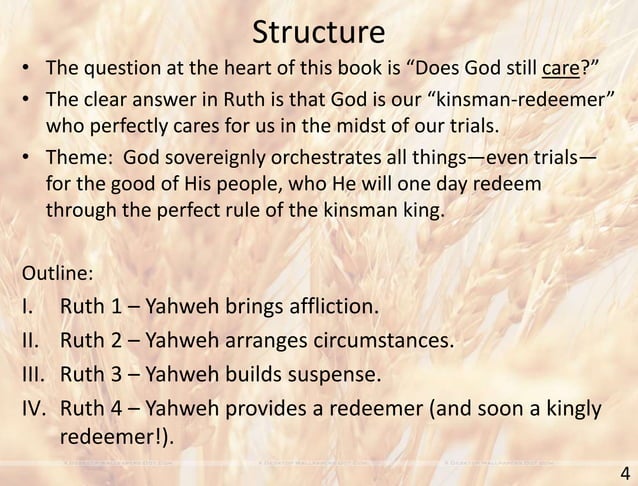 Session 10 Old Testament Overview - Ruth and I & II Samuel | PPT