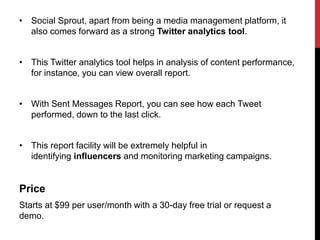10 outstanding twitter analytics tools for you | PPT