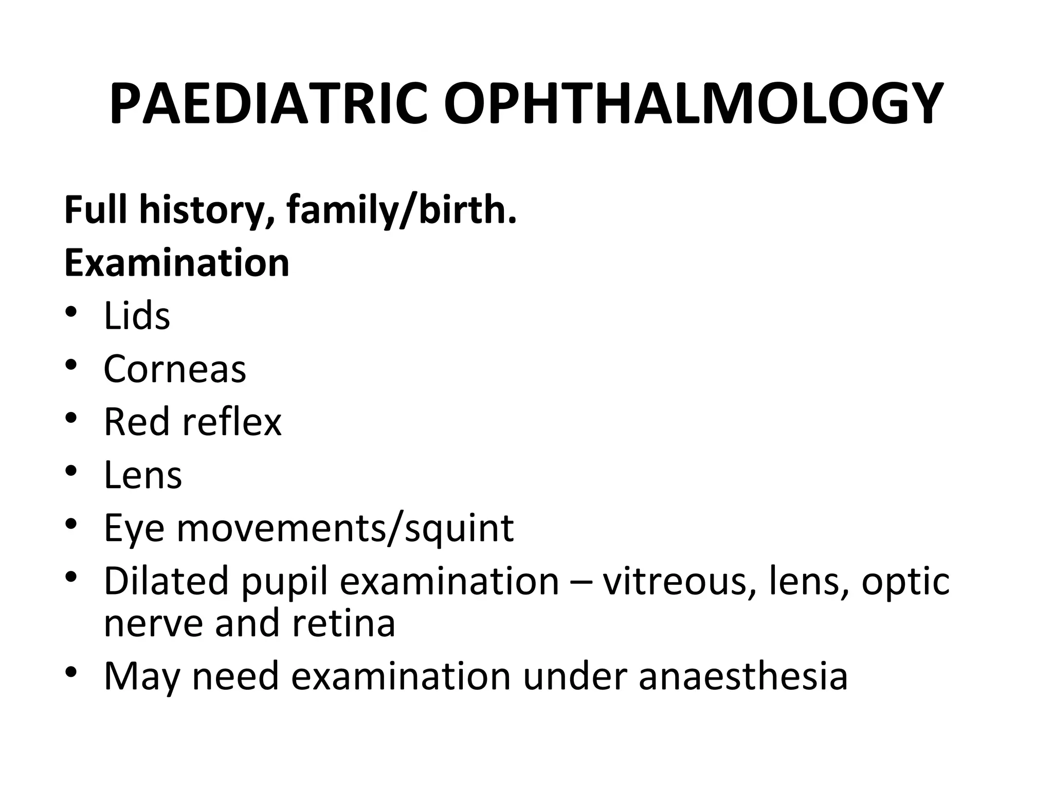 paediatric ophthalmology and strabismus | PPT