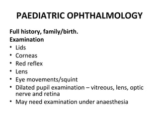 paediatric ophthalmology and strabismus | PPT