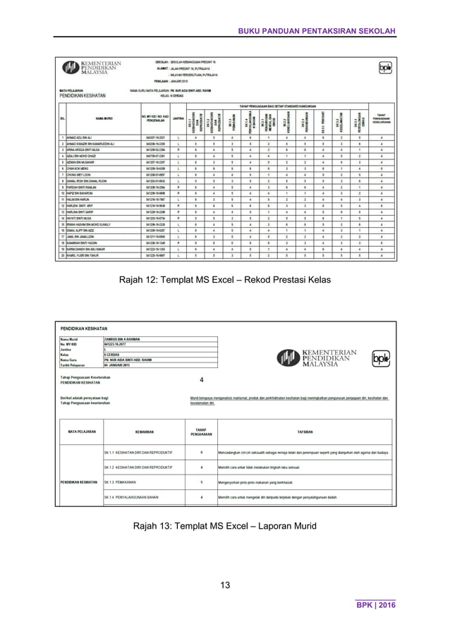 10 panduan pelaksanaan pentaksiran sekolah | PDF