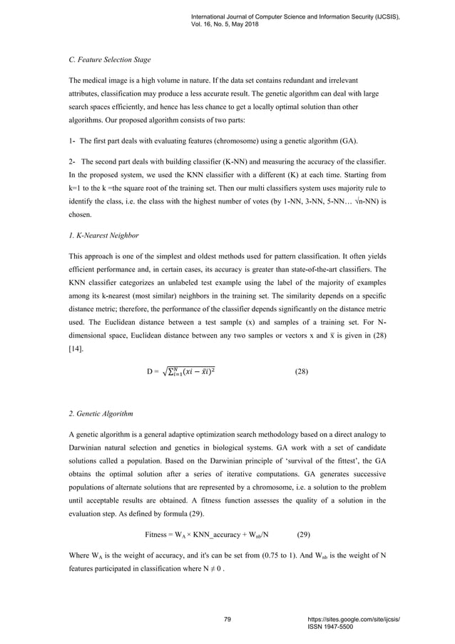 A Hybrid Approach For Classification Of Mri Brain Tumors Using Genetic Algorithm K Nearest