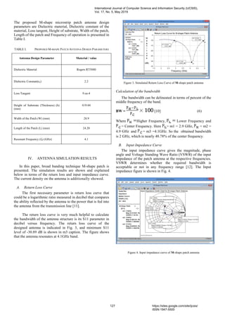 Design and Analysis of M-Shape Microstrip Patch Antenna for Wireless Communications | PDF